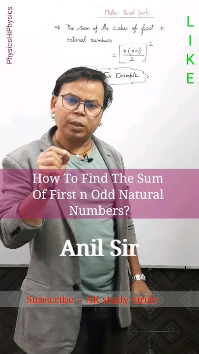 How To Find The Sum of First n Odd Natural Numbers🤔 #additiontrick # ...