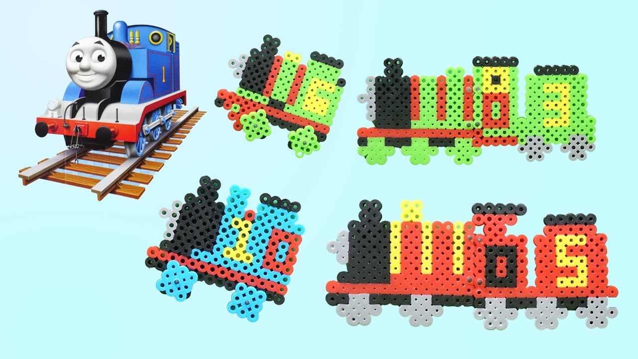 Thomas & friends “PERLER BEADS” | How to make a Thomas the Tank Engine ...