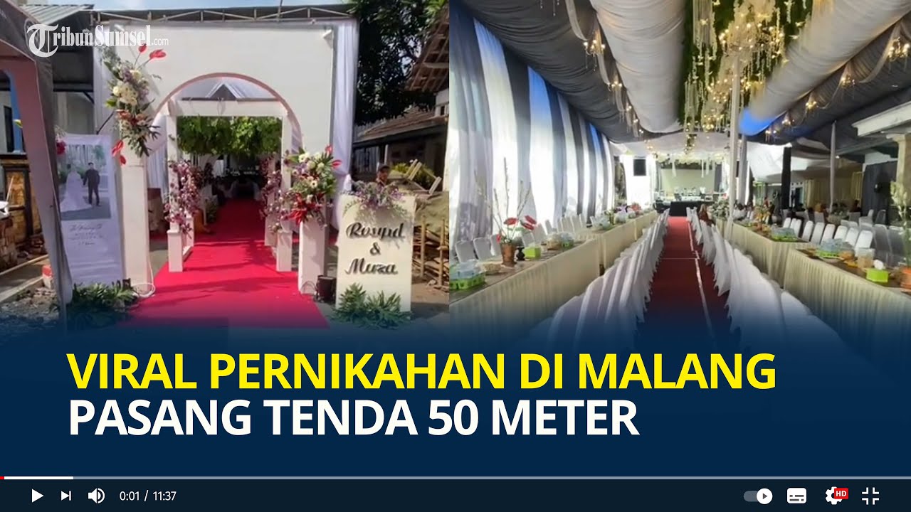 Viral Pernikahan di Malang Pasang Tenda 50 Meter, Tutupi Rumah & Jalan ...