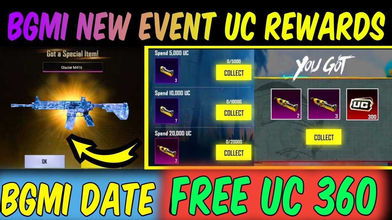 BGMI NEW EVENT 💥 UC SPENDING EVENT REWARDS & FREE 360 UC / A5 Royal ...