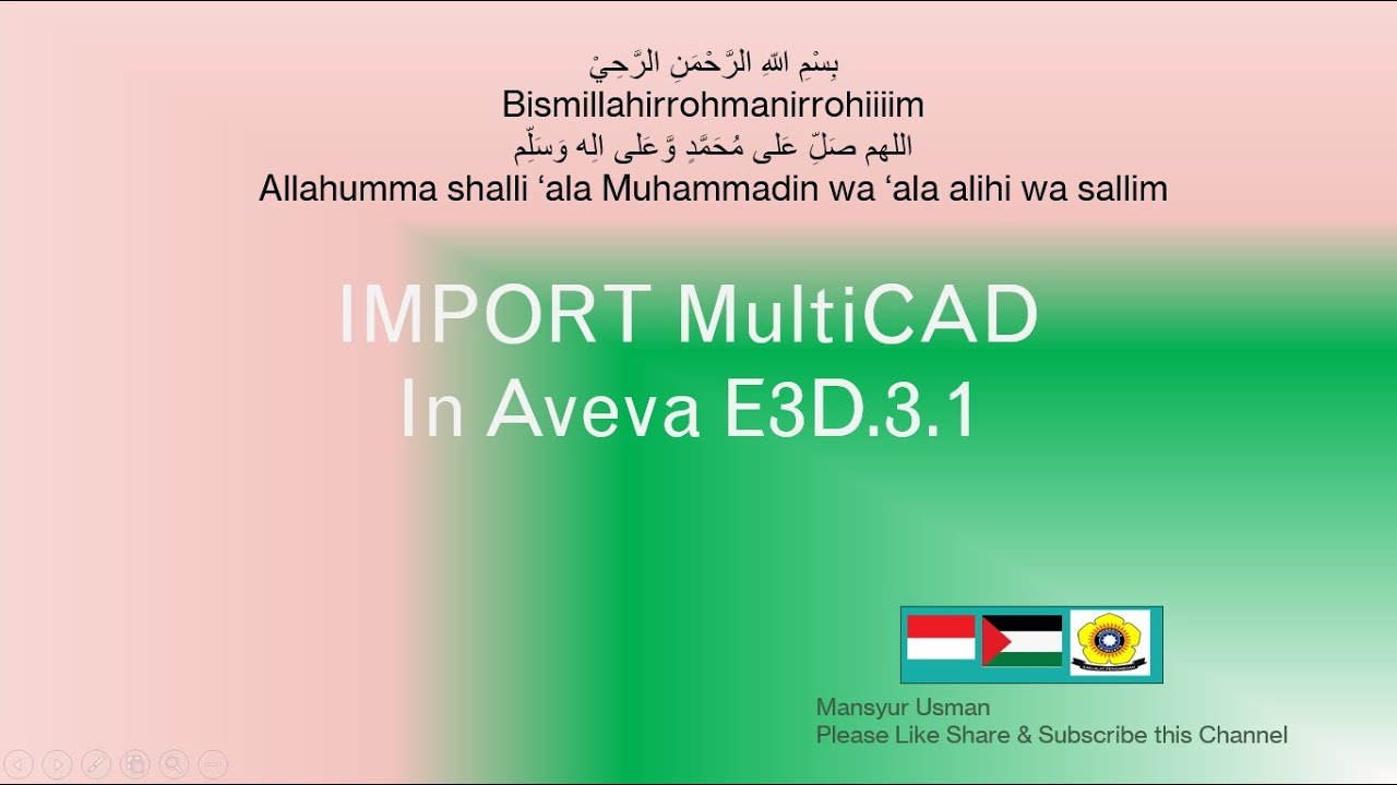 Bismillah : Import MultiCAD in Aveva E3D.3.1. - YouTube