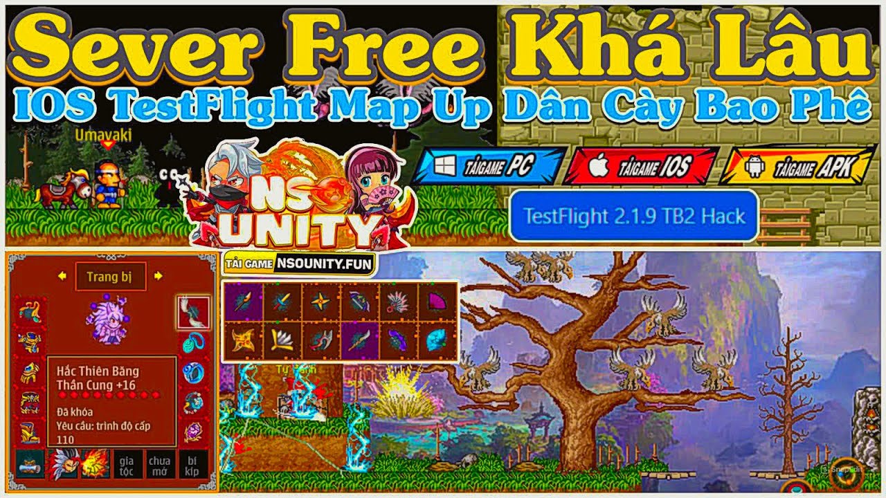 Ninja School Lậu Miễn Phí Open Cực Đông Có IOS TestFlight - Map Up Đồ ...