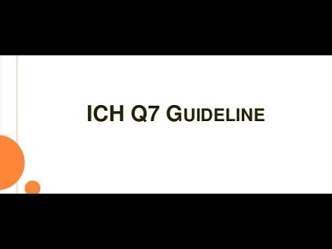 ICH Q7 Guideline, GMP Guide for API (Part-2) - YouTube