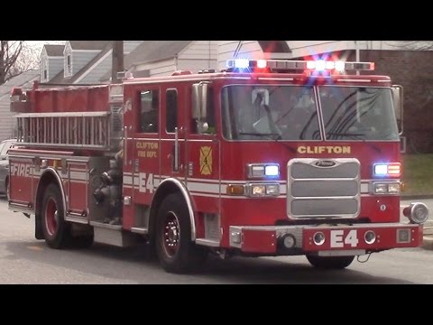 Clifton Fire Department Engine 4 Responding 3-3-17 - YouTube