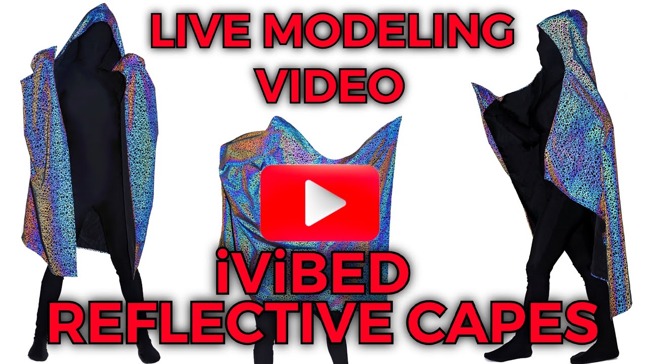 2020 Reflective capes reflective rave clothing holographic color ...