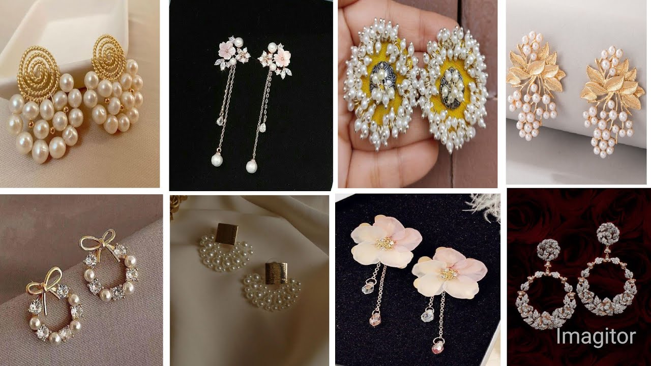 35+ beautiful earrings for school and college #newcollection - YouTube