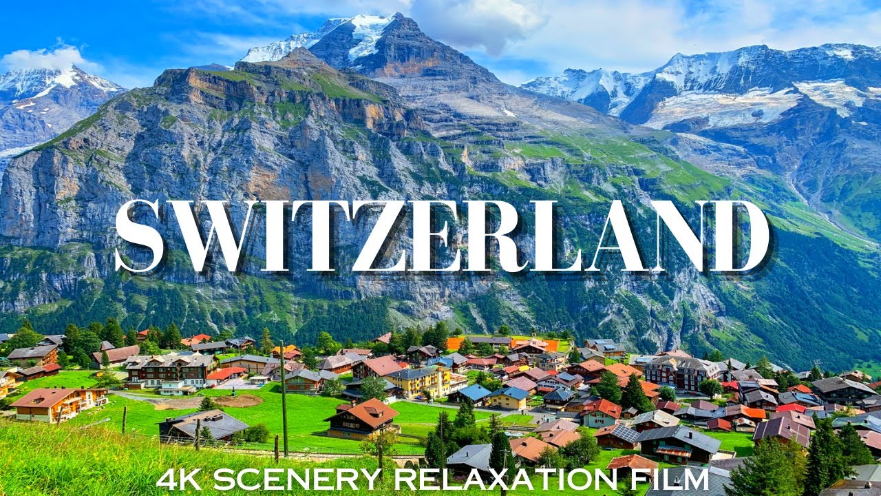 Switzerland in 4K Ultra HD HDR | Scenery Relaxation with Calming Music ...