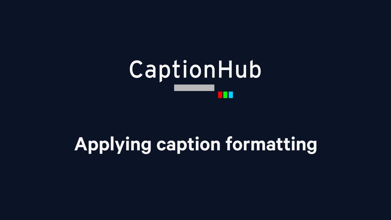 Tutorial: Applying caption formatting - YouTube