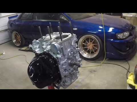 Ej257 classic hybrid build with 2.0 WRX heads 300hp+ - YouTube