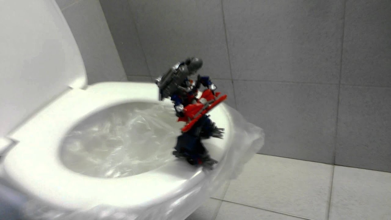 Optimus Prime takes a shit in the toilet - YouTube