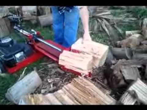 8 tonne MTD Log splitter small.wmv - YouTube