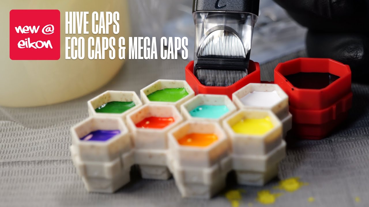 New@Eikon | Hive Caps Eco & Mega Tattoo Pigment Caps - YouTube
