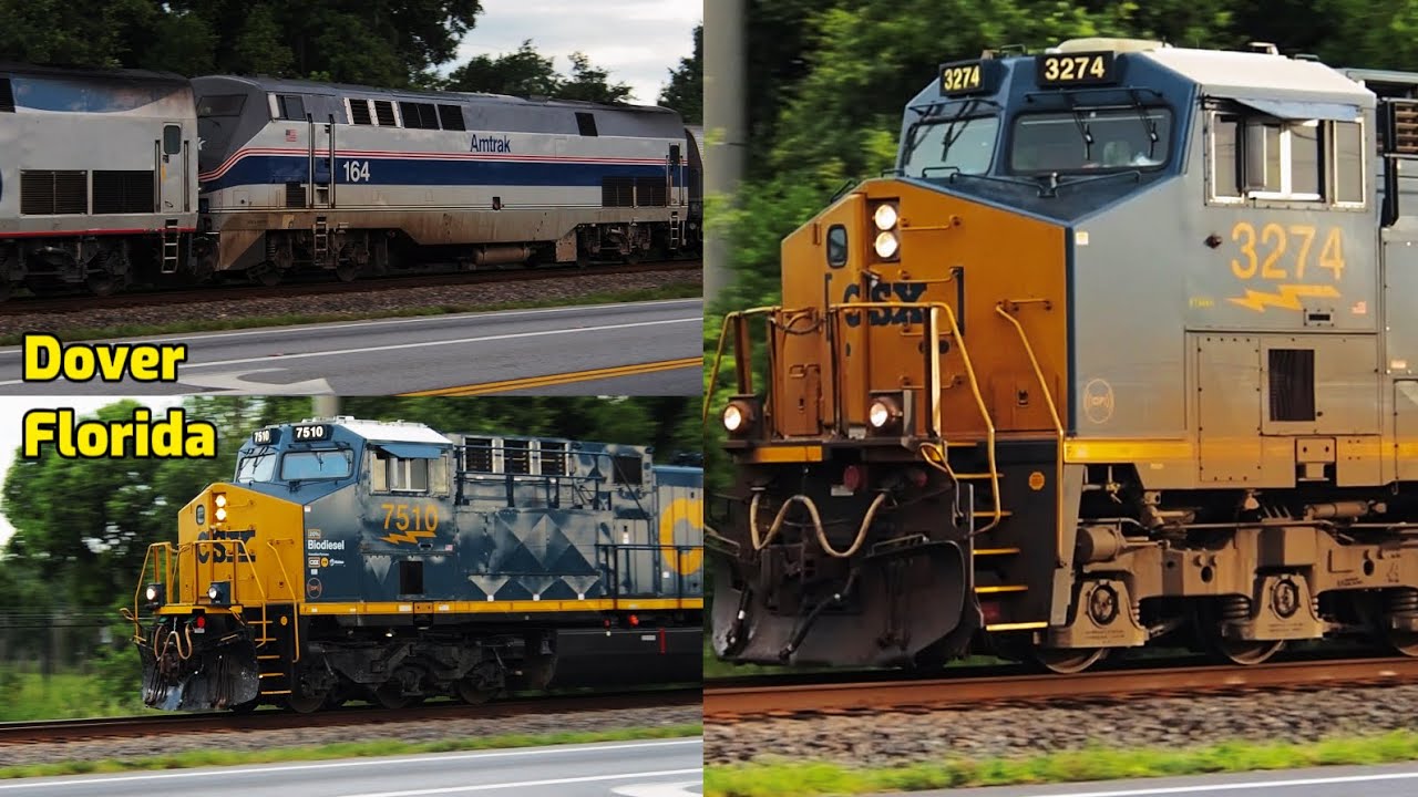 3 Trains In 1 Hour! Railfanning In Dover Florida ft. 164 - YouTube