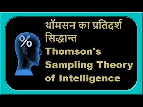 थॉमसन का प्रतिदर्श सिद्धान्त Thomson's Sampling Theory of Intelligence ...