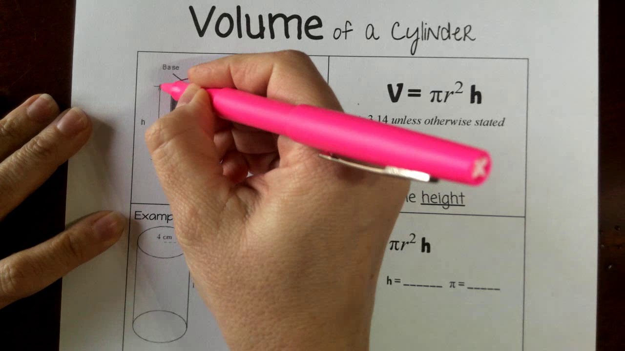 Volume of Cylinders Notes - YouTube