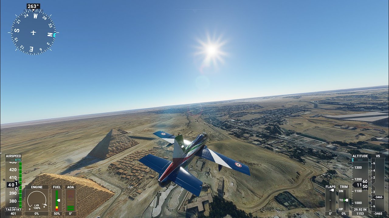 MB339 flying around Cairo Egypt Microsoft Flight Simulator 2020 Radeon ...