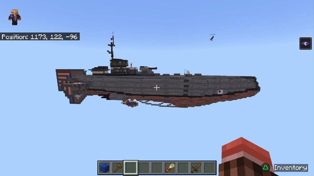 Minecraft Movecraft Battle: Debut of the railgun arty ship - YouTube