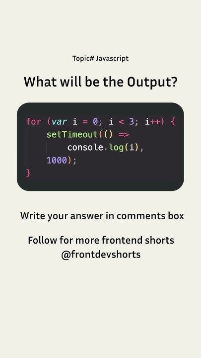 🔥 Javascript Interview Trick Whats The Output Shorts Javascriptcoding Javascriptshorts