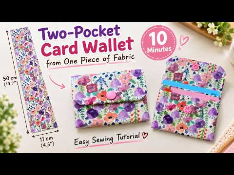 Turn Fabric Scraps into a Cute Card Holder 🧵 | 10-Minute Sewing Project