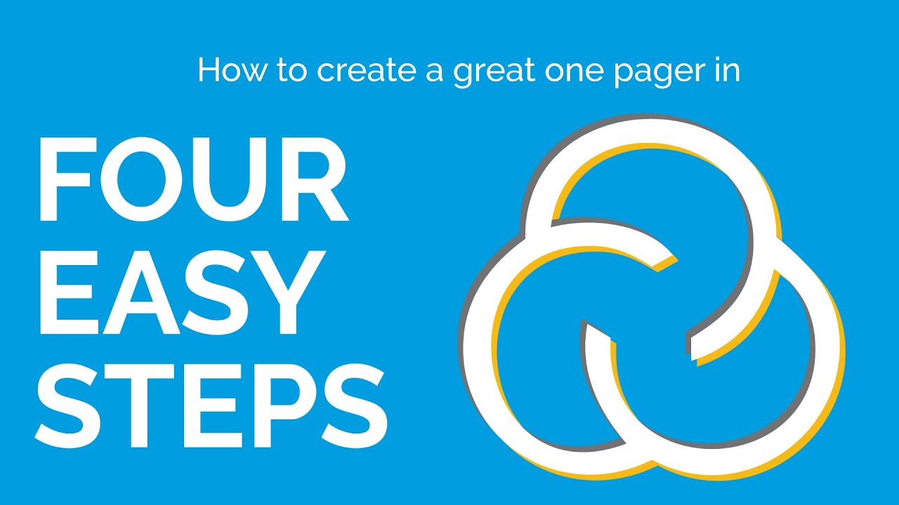 How to create a startup one pager in FOUR easy steps - YouTube