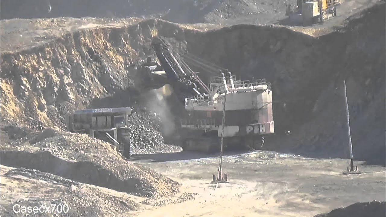 P&H Shovel Loading Liebherr Haul Truck - YouTube