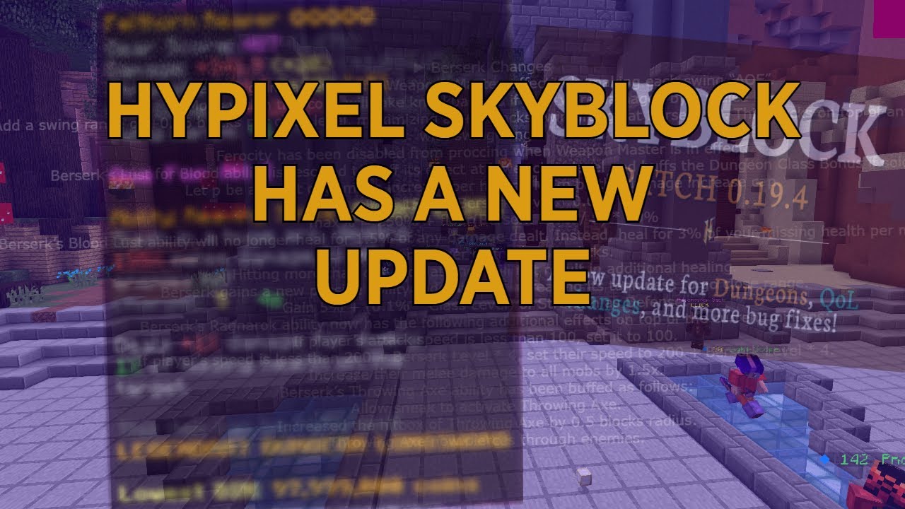 There's a NEW UPDATE on Hypixel Skyblock! - YouTube