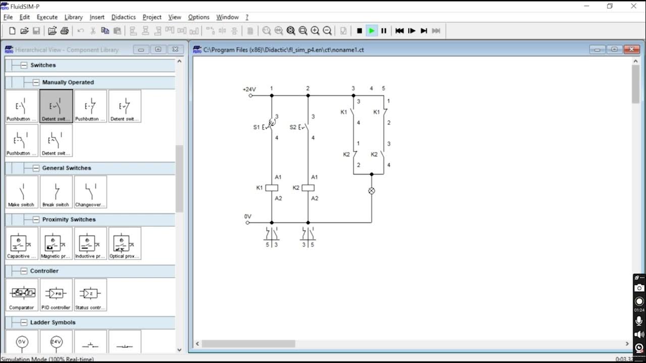 Progamable Logic Controller_Rangkaian Gerbang Logika XOR dengan Fluidsim - YouTube