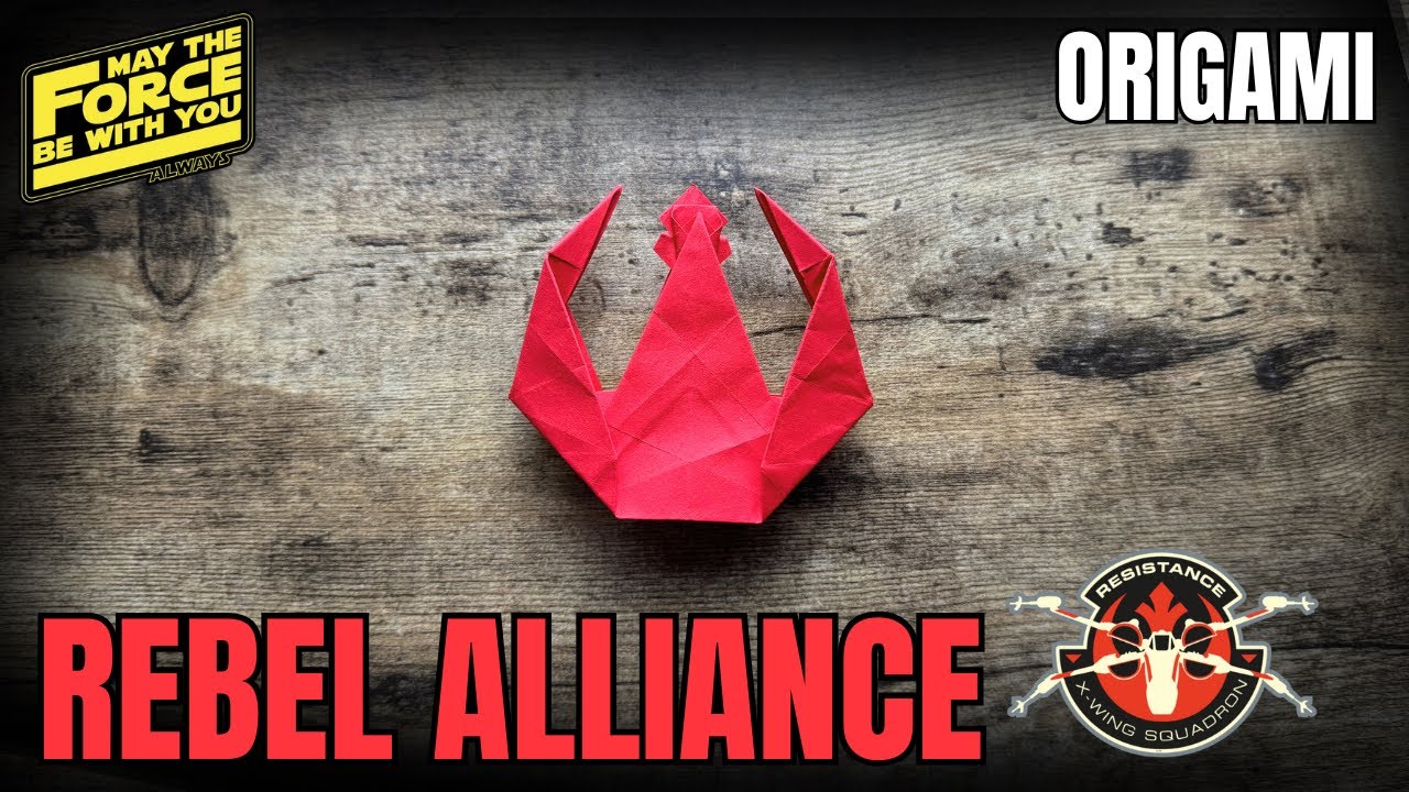 Origami Rebel Alliance Logo Tutorial | Origami Star Wars Cosplay Folding - May The 4th Be With ...