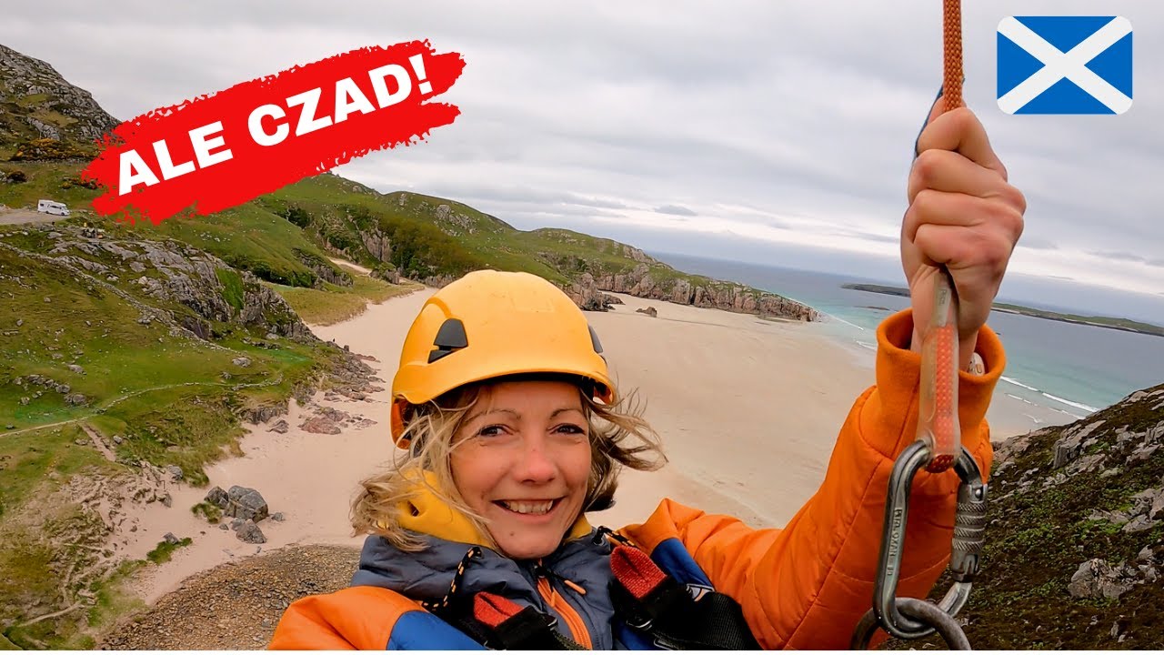 Golden Eagle Zipline i Sango Sands Oasis Campsite Durness NC500 - YouTube