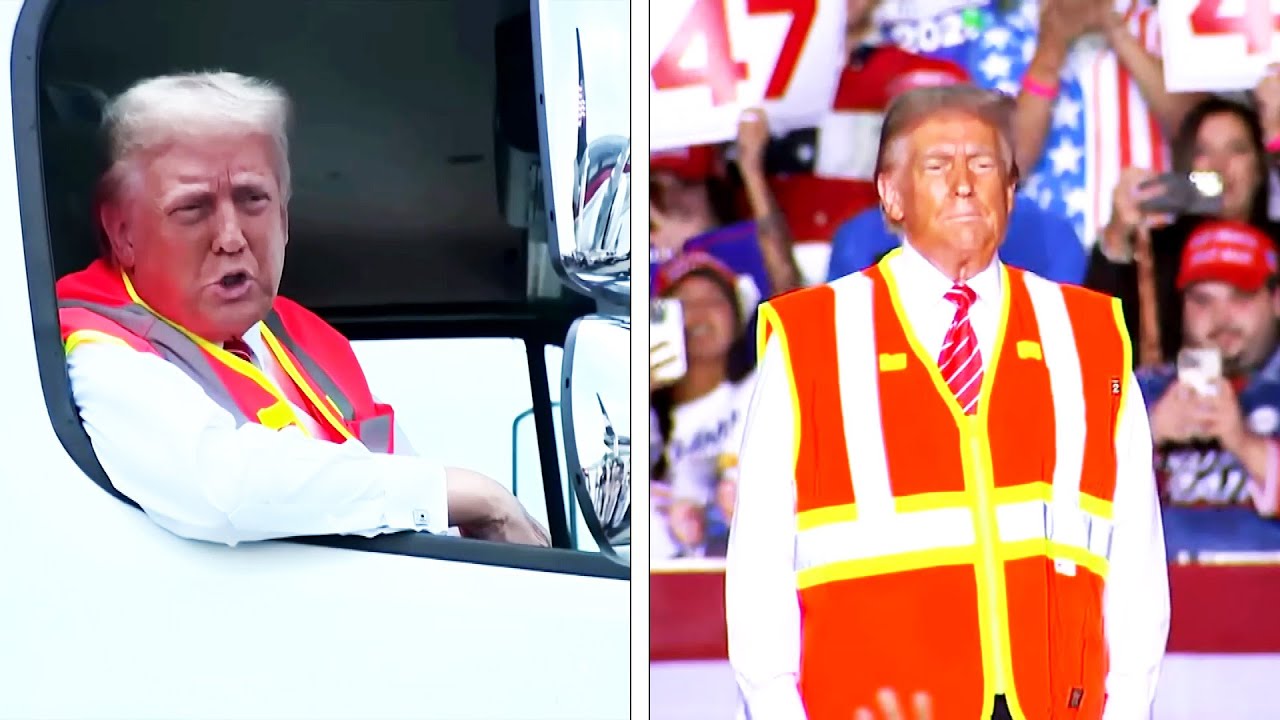 Trump Dresses Up as a Garbage Man - YouTube