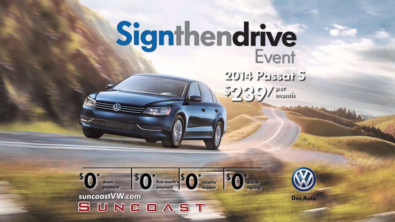 Sign Then Drive All of November at Suncoast VW - YouTube