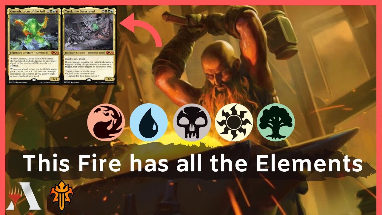 5-Color Elemental Fires | MtG Arena Deck Tech and Gameplay | Eldraine ...
