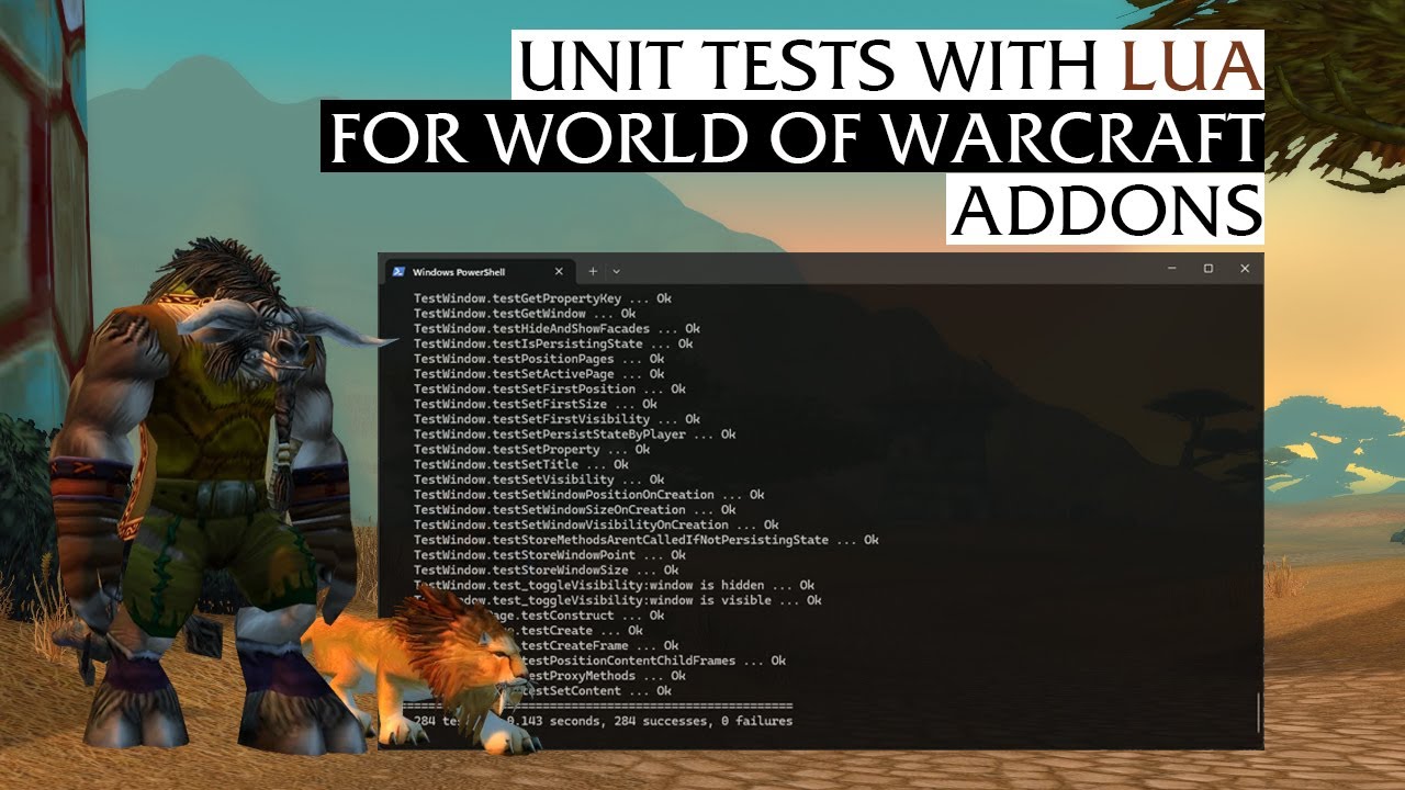 UNIT TESTS WITH LUA FOR WORLD OF WARCRAFT ADDONS - YouTube
