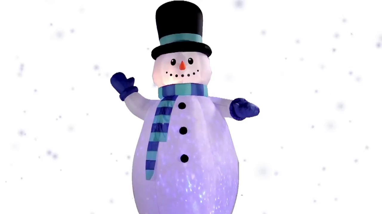 12 ft Christmas Kalidoscope Snowman Inflatable - YouTube