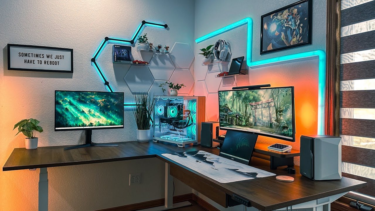 My Gaming Setup Just Got A HUGE Upgrade! | Vernal L-Shaped Standing ...