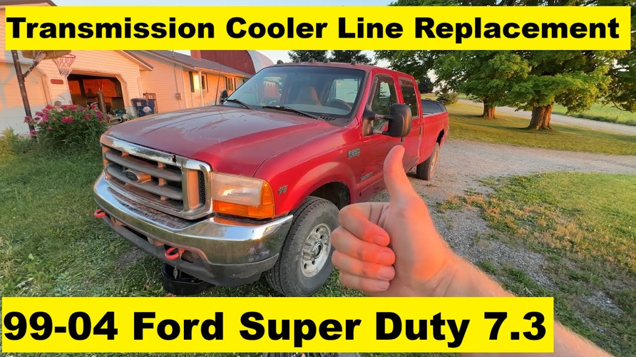 Transmission Cooling Line Replacement Ford Super Duty 7.3 Diesel F250 ...