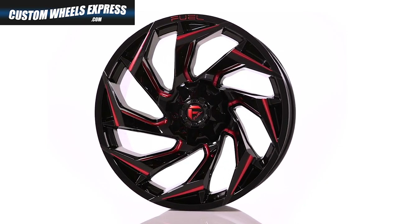 Fuel Reaction D755 Black Red Milled Custom Truck Wheel Spin - YouTube
