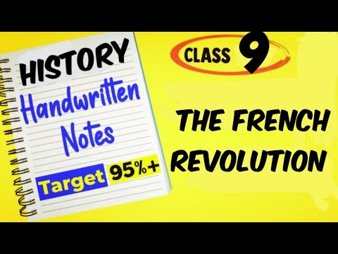 CBSC Class 9 History Chapter 1 ( The French Revolution ) hand written ...