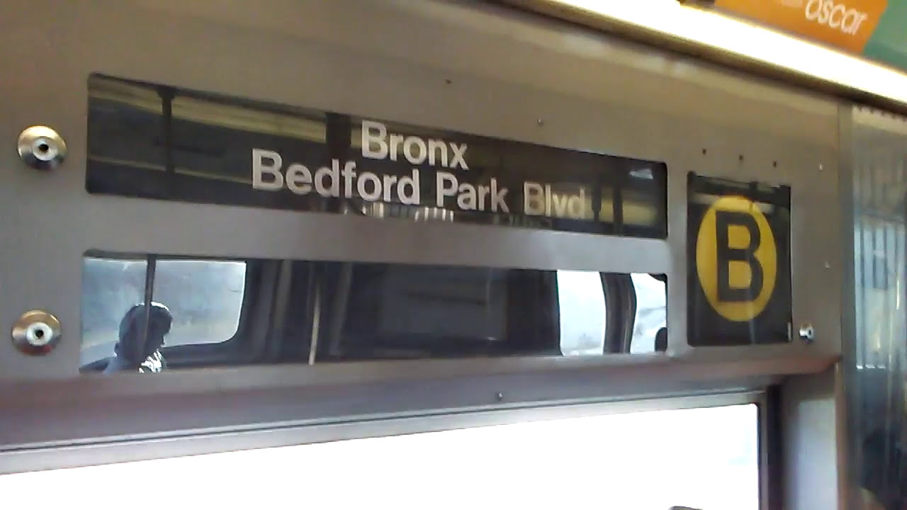 NYC Subway Ride: R68 B Train Yellow Rollsign Ride From Kings Highway to ...