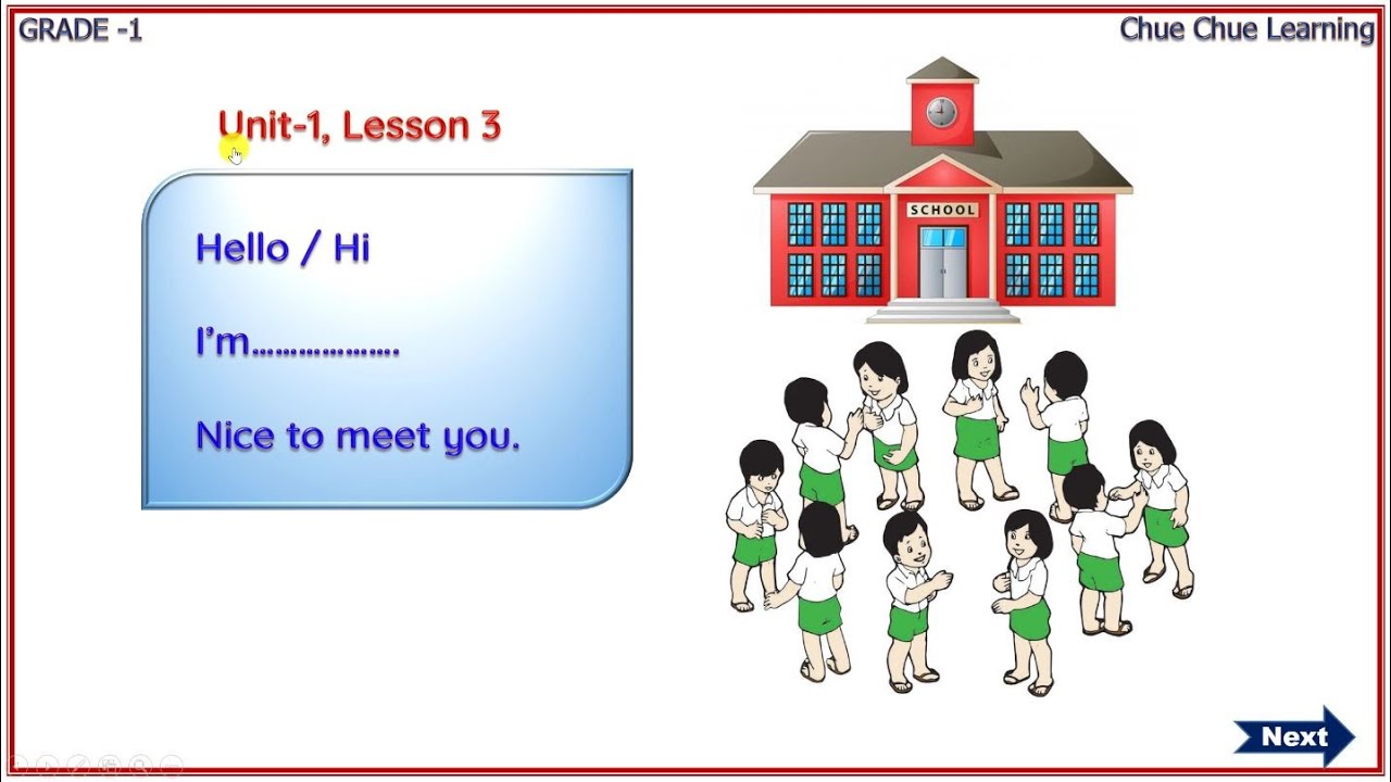 Grade 1 English Unit 1 Lesson 3 | Hello |ပထမတန္း အဂၤလိပ္စာ အခန္း ၁ ...