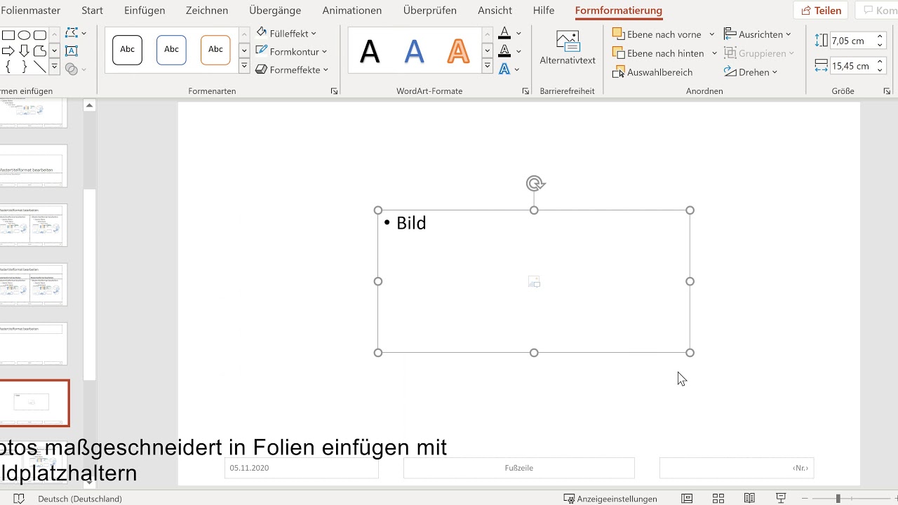 Microsoft PowerPoint: Bildplatzhalter | Fotos maßgeschneidert in Folien ...