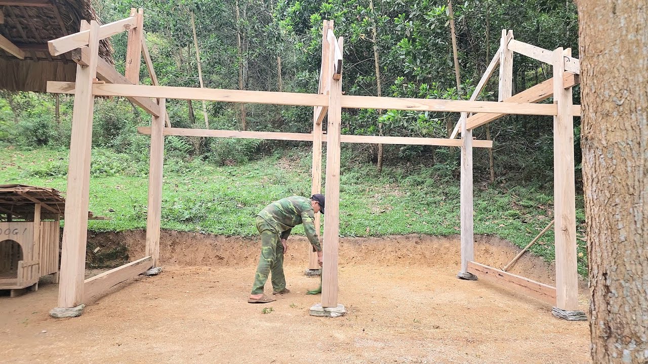 Build a wooden kitchen. Wood processing, assembly and frame ...