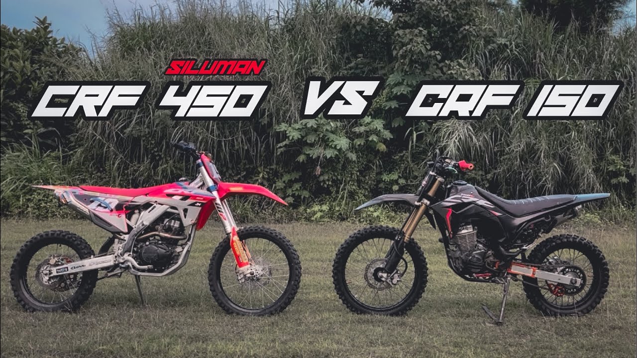 PERBANDINGAN CFR 450 (siluman) VS CRF 150 (original) - YouTube