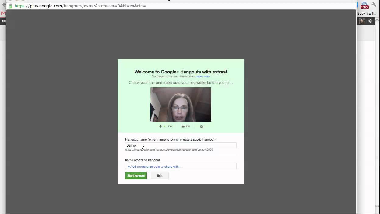 How to open a Google+ Hangout session with Extras - YouTube