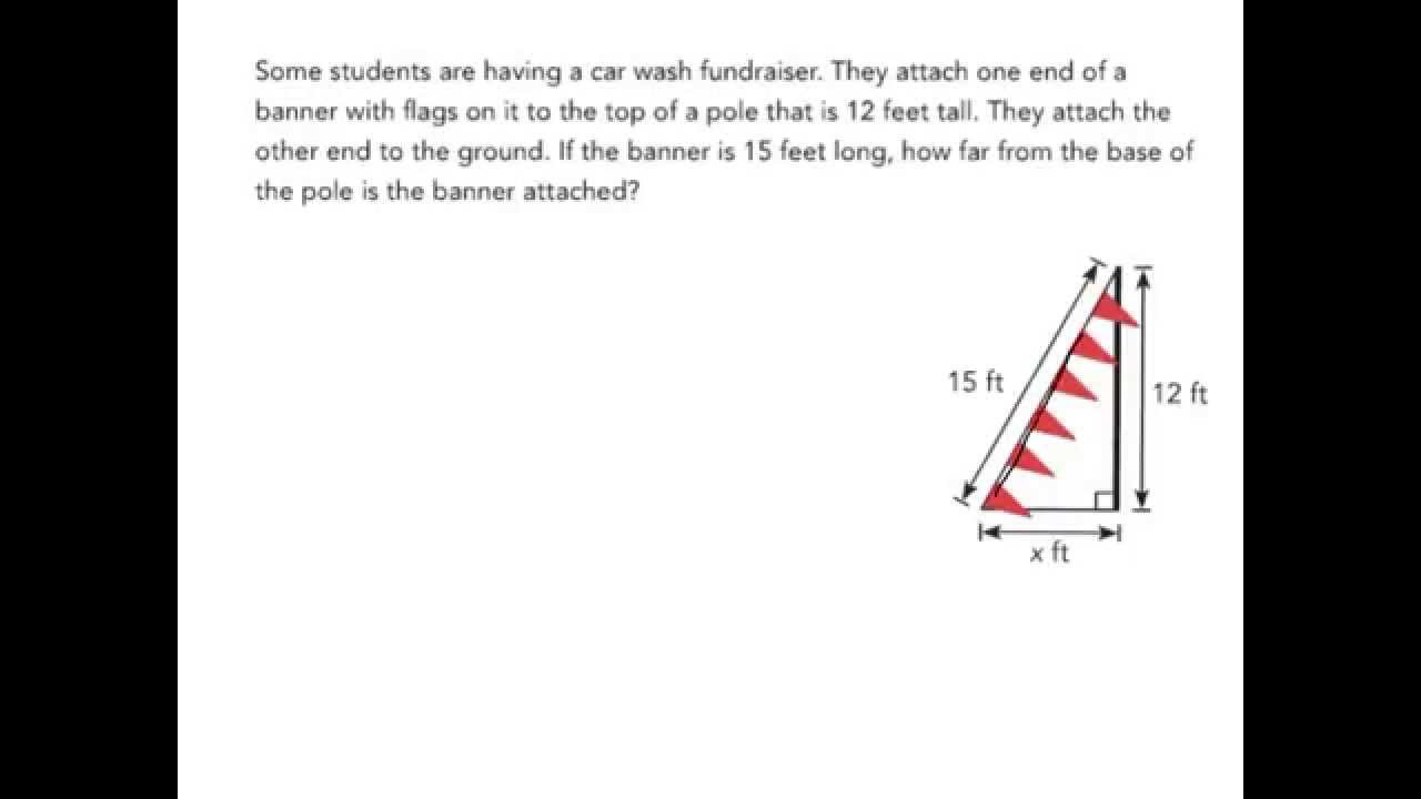 Use the Pythagorean Theorem to solve an indirect measurement problem ...