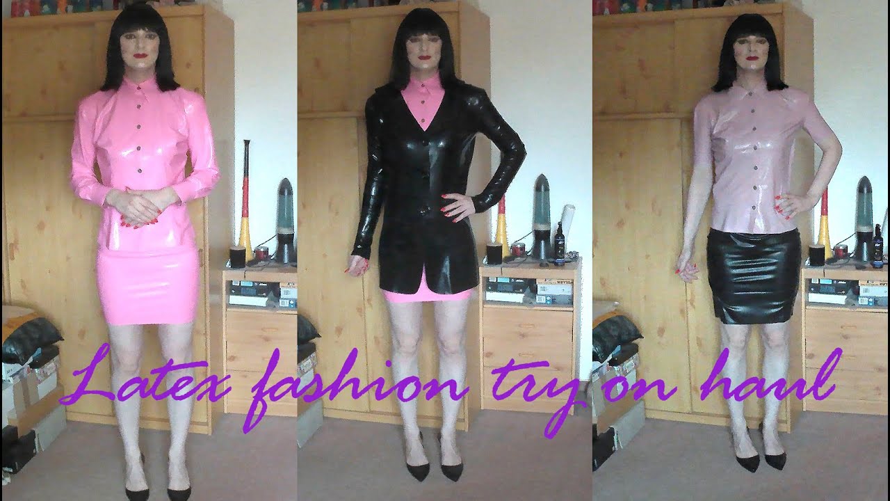 Latex fashion try on haul - YouTube