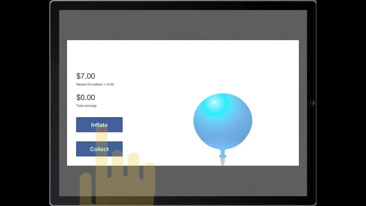 Balloon Analog Risk Task (BART)- Joggle Research for iPad - YouTube
