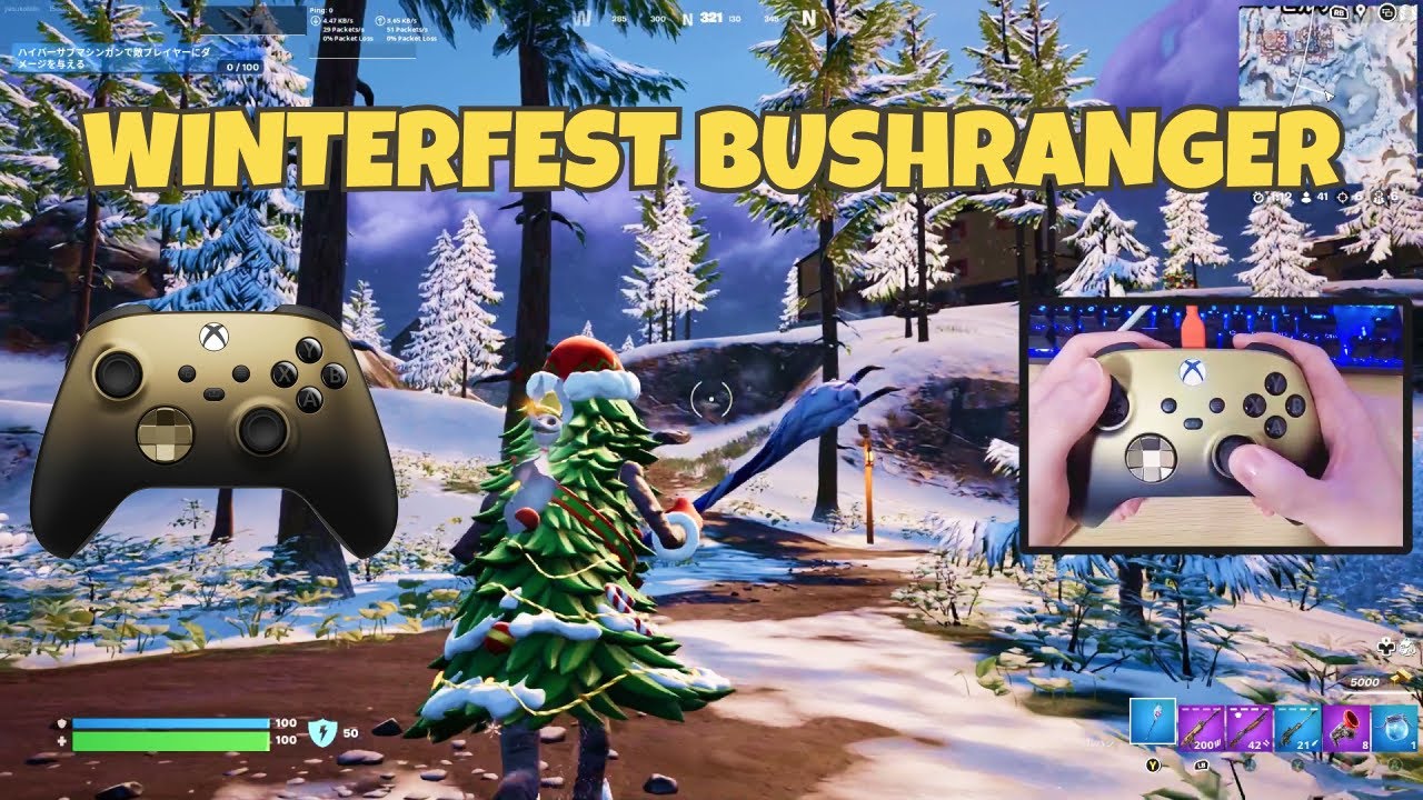 *Winterfest Bushranger Skin* in Fortnite Zero Builds Gameplay | Handcam ...