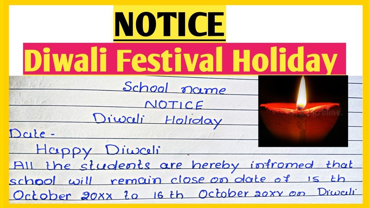 Notic writing on Diwali festival l Diwali festival Notic writing l ...