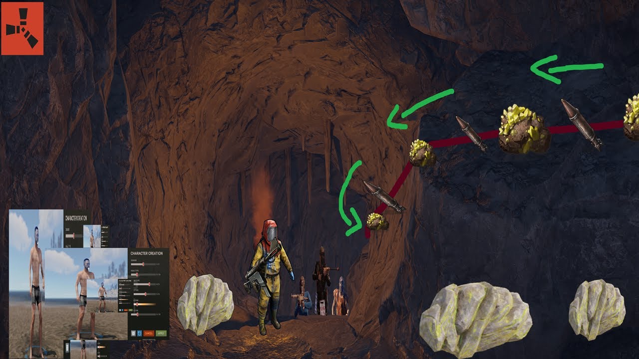 RUST - PIPING/ELECTRICTY to Small Hard Cave (GUIDE) 2025 - YouTube